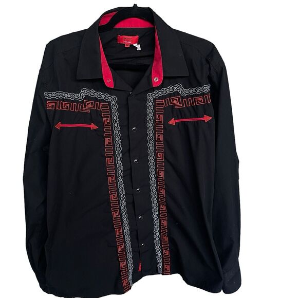 Patron Cito | Shirts | Patron Cito Pearl Snap Shirt Mens Xxl 2x Red ...